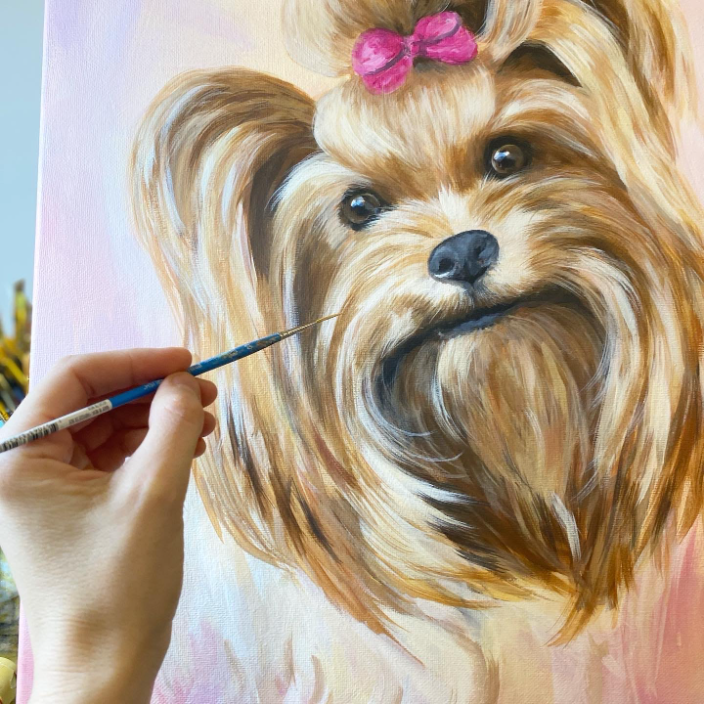 Cary, NC - Hand Painted Pet Portraits